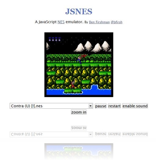 JSNES Emulador NES escrito en Javascript + HTML5